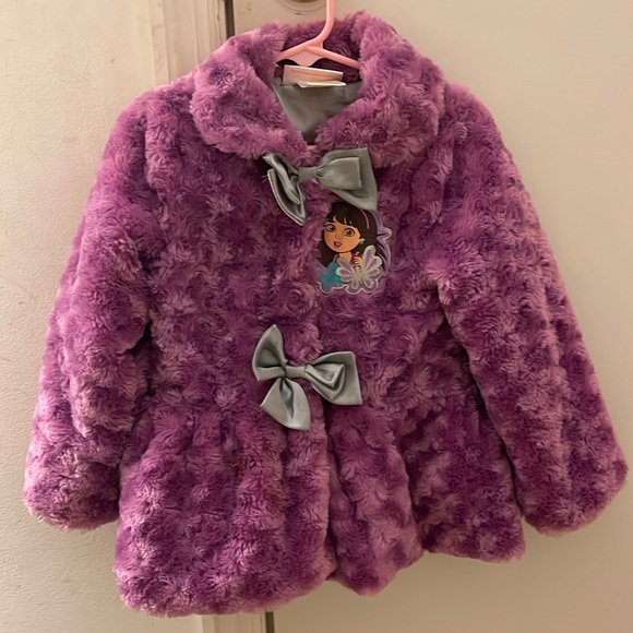 Nickelodeon | Jackets & Coats | Dora The Explorer Fur Jacket ...